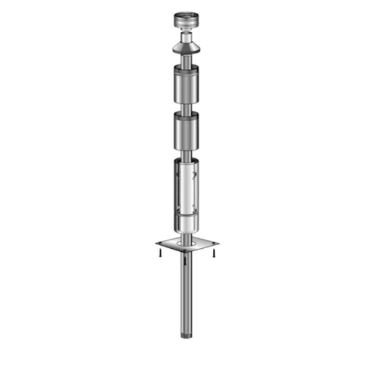 Yunca Flue Kit Free Standing 150mm x 4.2m 15150-15000 – Jeff Evans Ltd